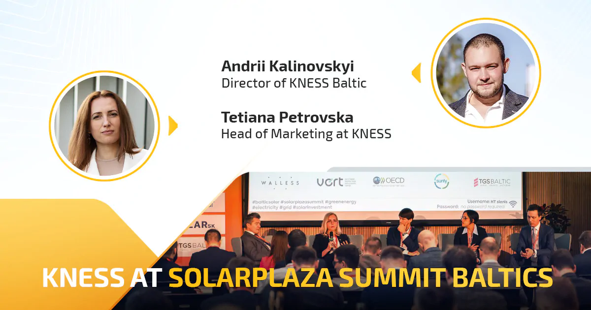 KNESS at Solarplaza Summit Baltics | Новини | KNESS